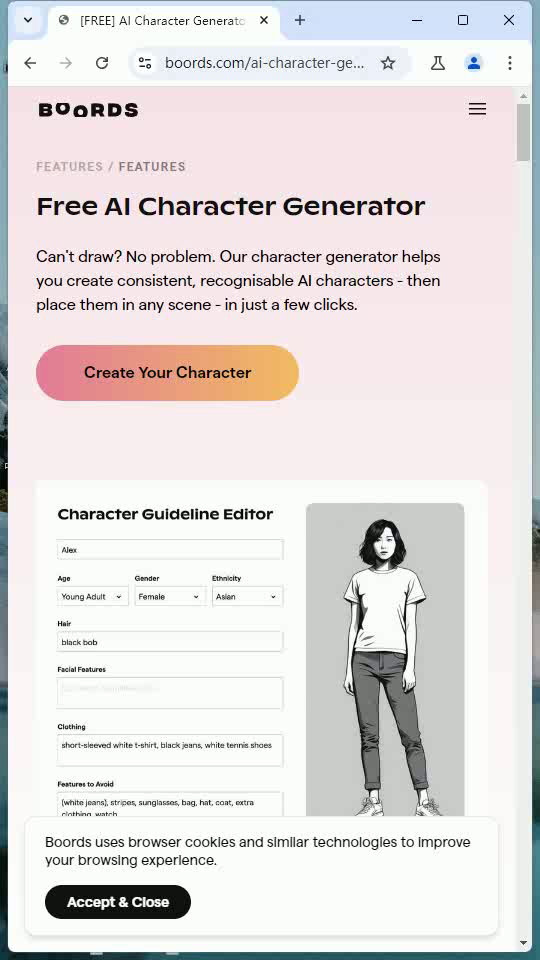 AI Character Generator 一键打造个性角色，故事板创意无限。 | 磐创AI-开放猫官方网站