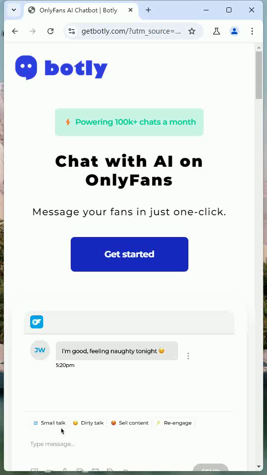 Botly Botly：OnlyFans平台内容创作界的AI助手，通过自动化聊天、个性化响应与记忆功能，革新交互管理，确保一致吸引的粉丝体验。节省时间，提升参与度，成本效益高，但专属性限制其 ...