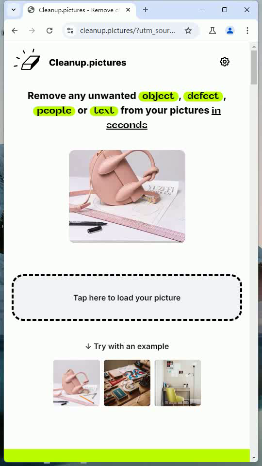 Cleanup.pictures 智能去杂，图片完美净化。 | 磐创AI-开放猫官方网站