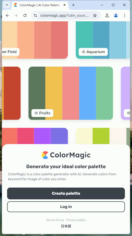 ColorMagic 关键词配色，创意彩魔法，一键生成。 | 磐创AI-开放猫官方网站