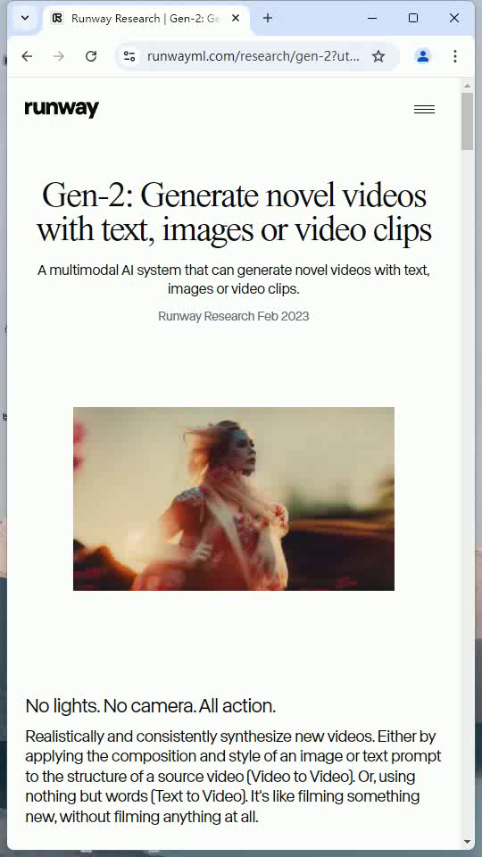 Gen-2 by Runway Gen-2 by Runwayml是一款革命性多模态AI系统，仅需文本、图片或视频作为输入，即可生成新颖独特 ...
