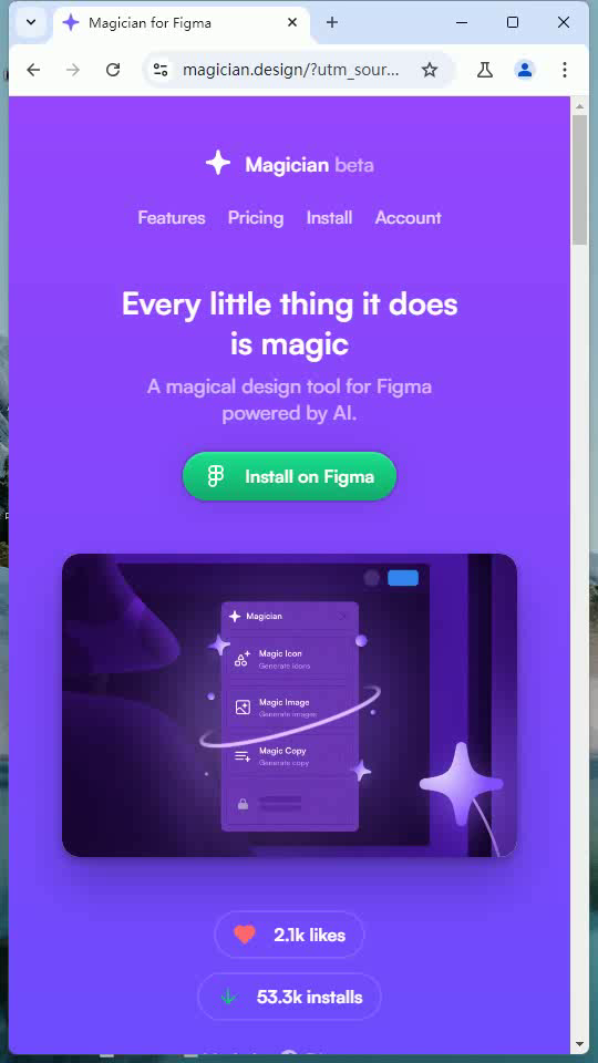 Magician (Figma) AI助力的设计魔棒，创意高效一键达。 | 磐创AI-开放猫官方网站