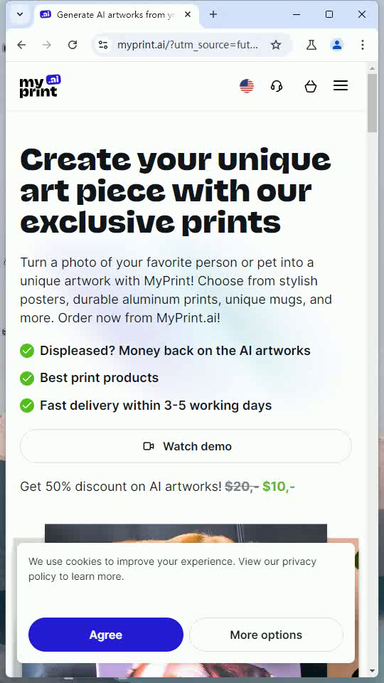 MyPrint AI 智能艺创，百变主题，定制生活美学。 | 磐创AI-开放猫官方网站