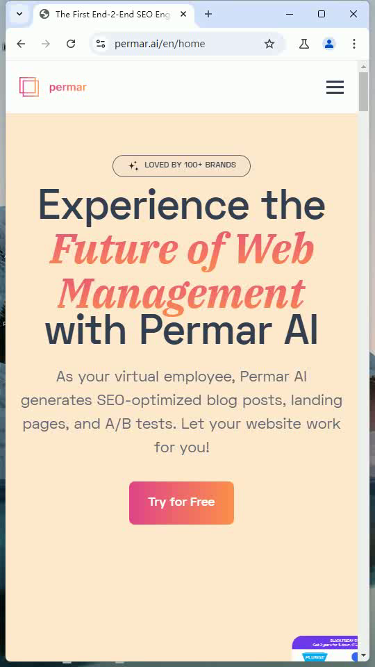 Permar AI “秒速优化，AI助力，转化翻倍。” | 磐创AI-开放猫官方网站