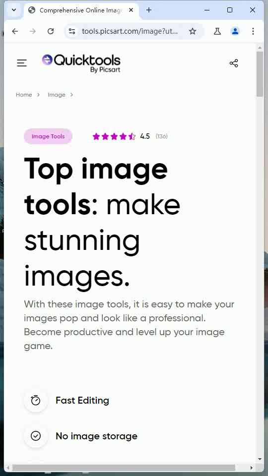 QuickTools by Picsart 创意触手可及，设计零门槛。 | 磐创AI-开放猫官方网站