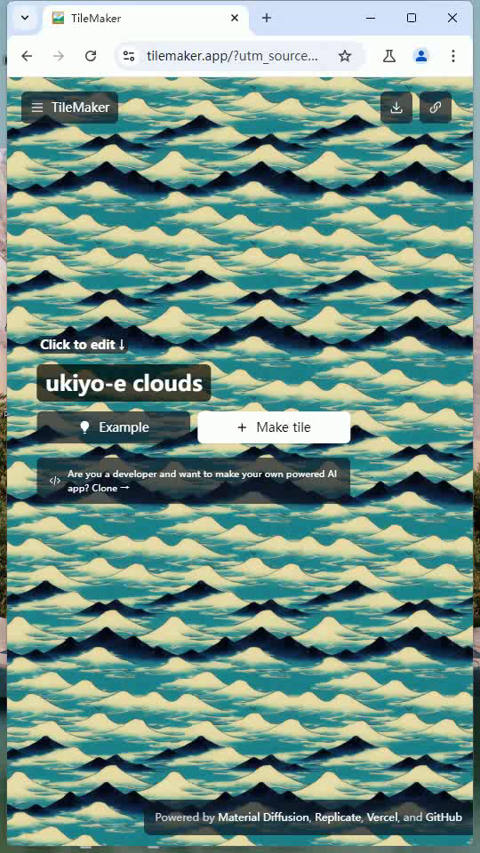 TileMaker AI壁纸定制，艺术独特，一键生成。 | 磐创AI-开放猫官方网站