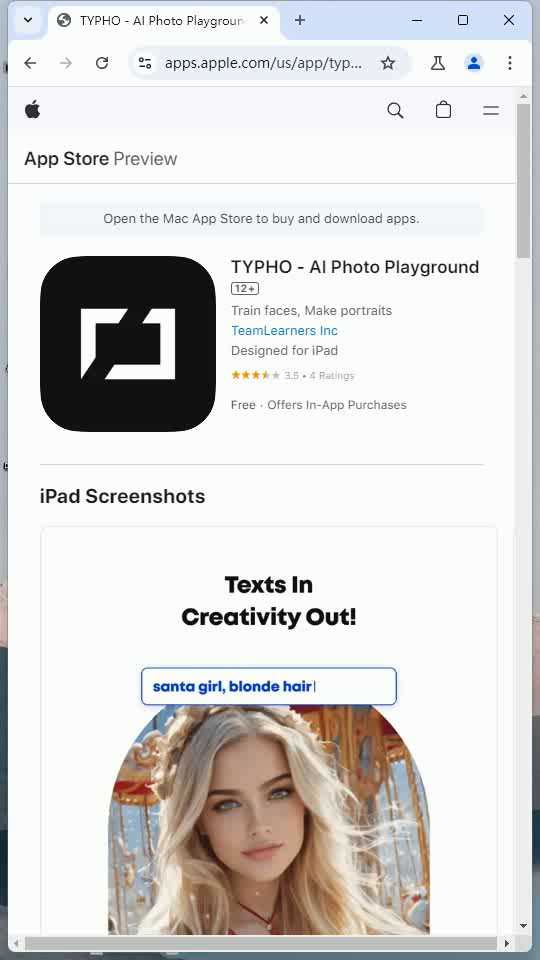 Typho Typho：人工智能驱动的移动应用，以创新方式将文字转化为视觉冲击力强的自画像及高质量图片，让每个人都可轻松释放创造力并用艺术表达 ...